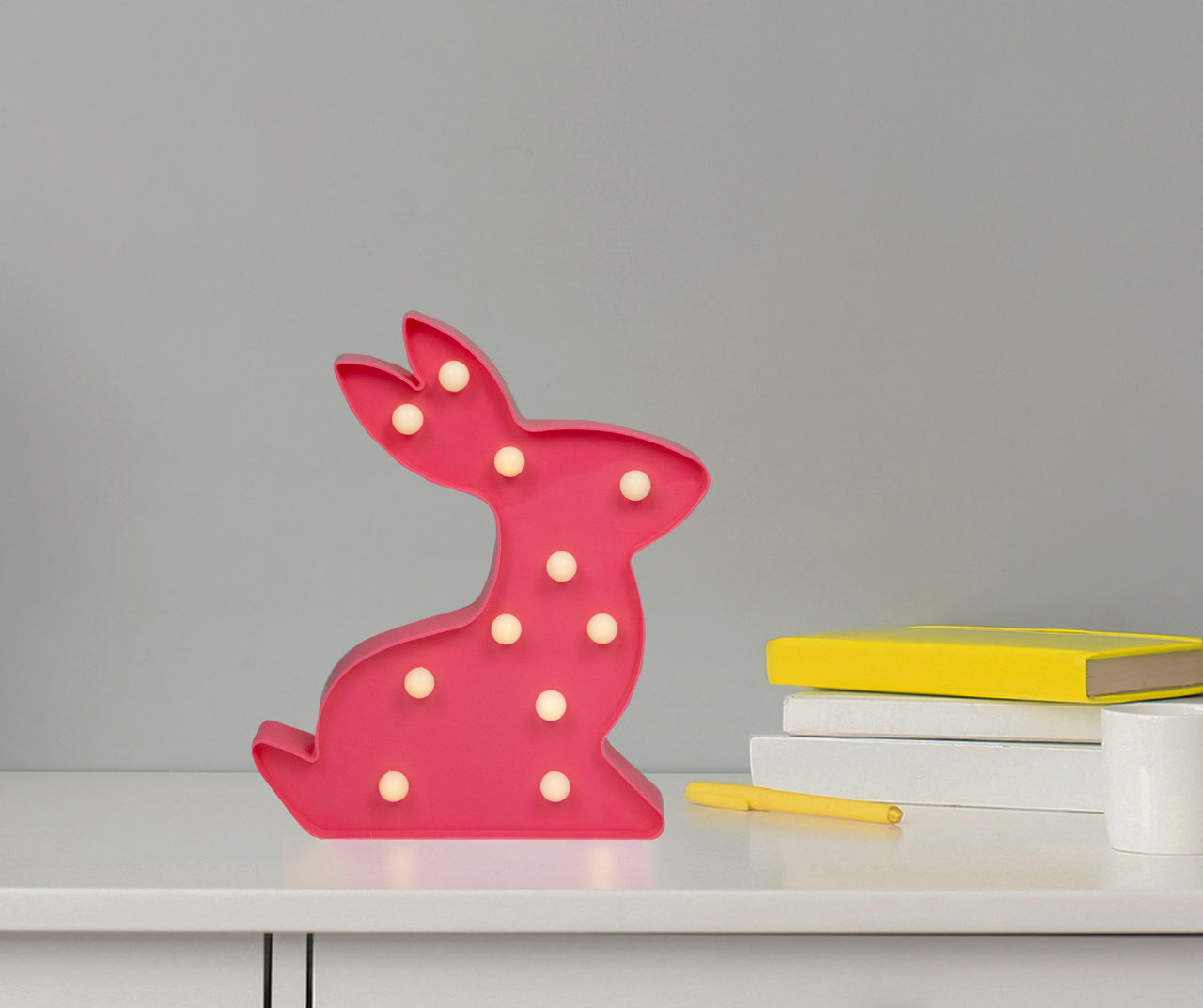 Northlight Pink Bunny LED Marquee Wall Decor | Big Lots