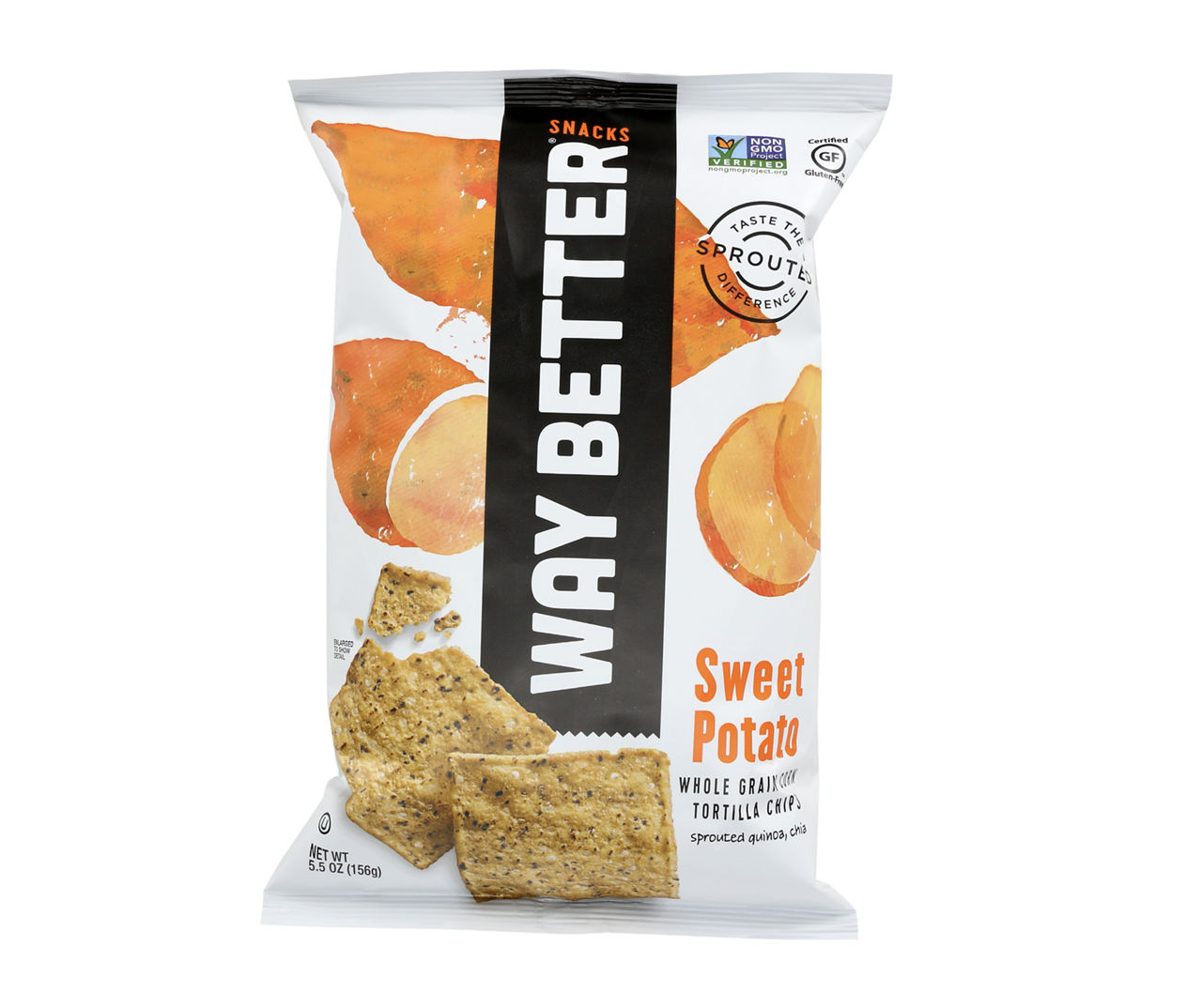 Way Better Snacks Sweet Potato Whole Grain Corn Tortilla Chips, 5.5 Oz ...
