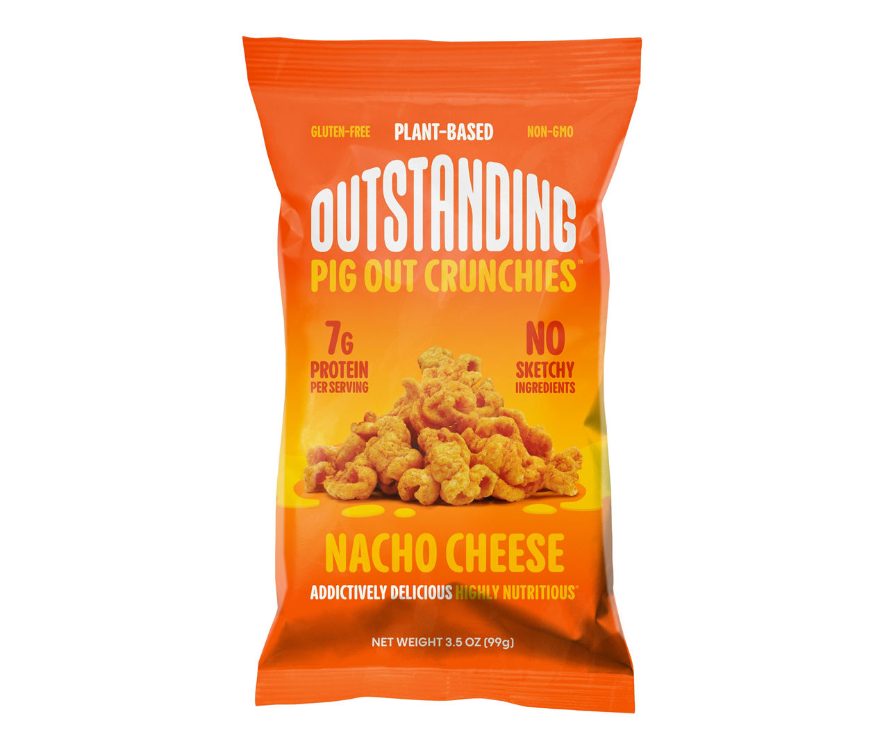 Pig Out Nacho Cheese Plant-Based Pig Crunchies, 3.5 Oz. | Big Lots