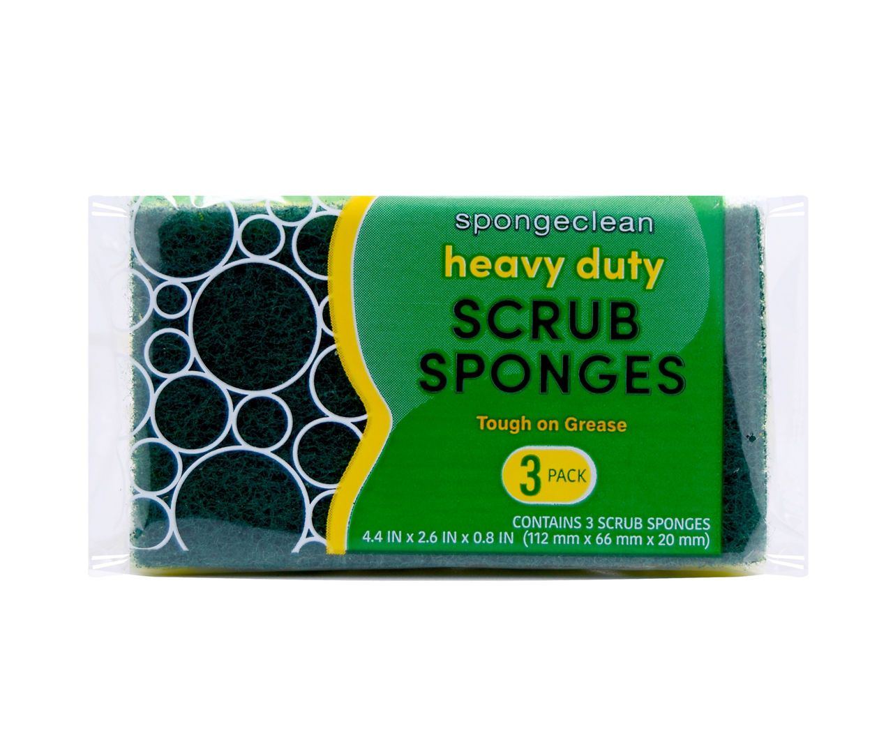 Spongeclean Heavy Duty Scrub Sponges, 3-Pack | Big Lots