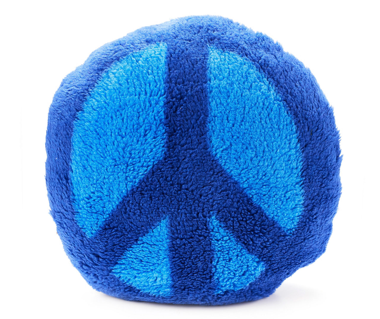 Real Living Euphoric Expression Blue Fuzzy Peace Sign Round Accent ...