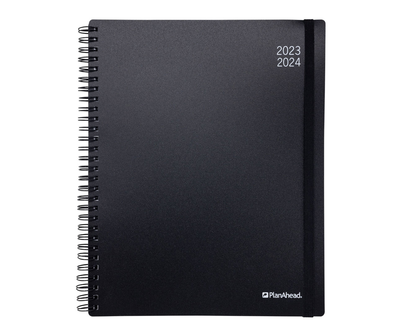 PlanAhead Black Large Monthly/Weekly 2023-2024 Spiral-Bound Planner ...