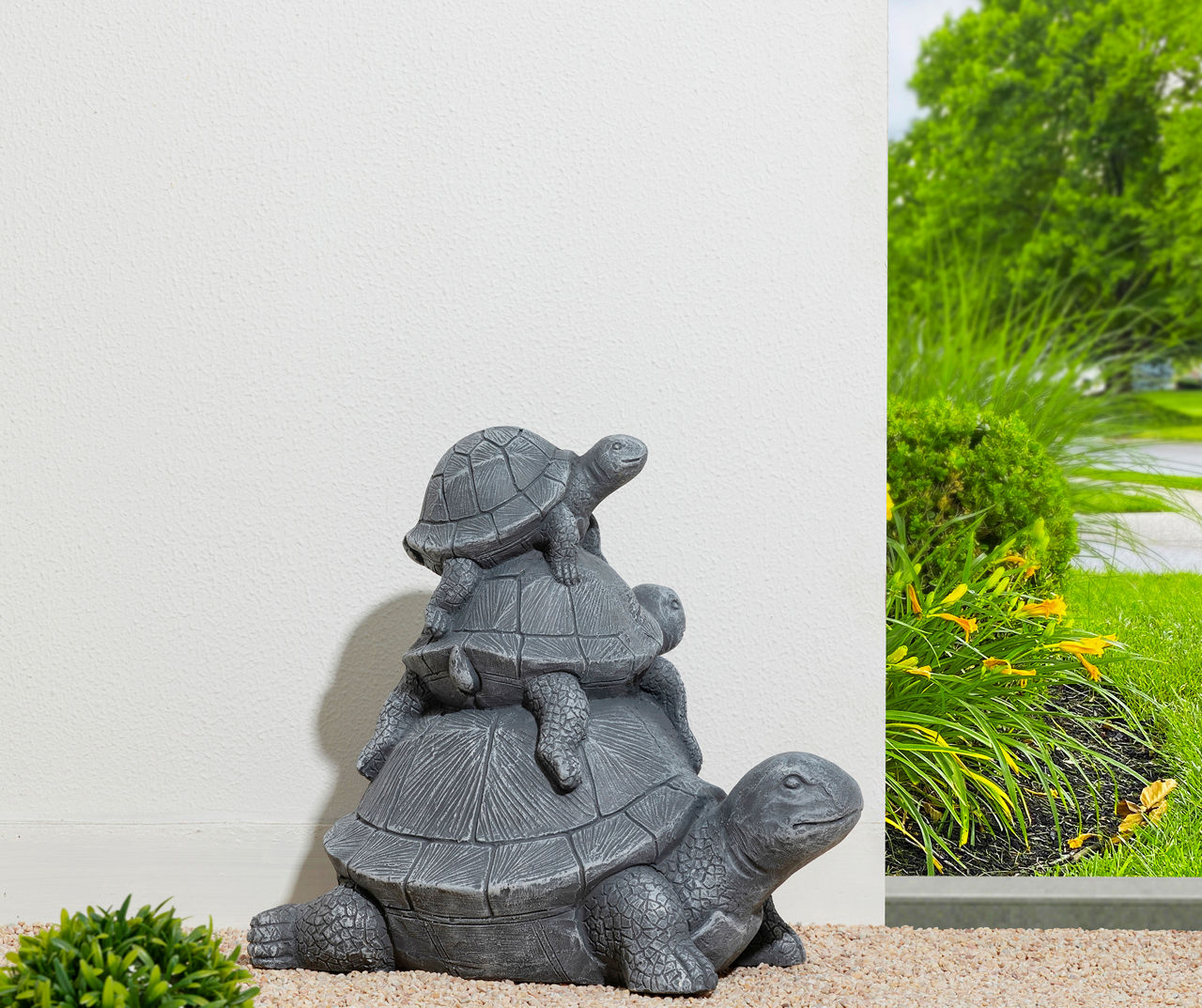 Glitzhome 14.2" Turtle Stack Garden Statue | Big Lots