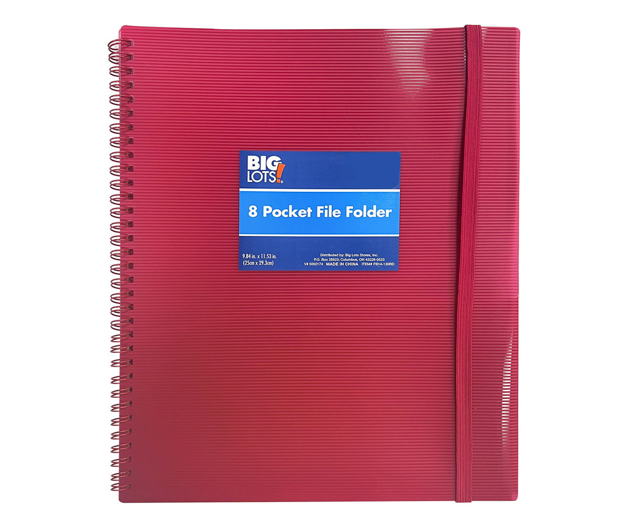 Big Lots Big Lots 8-Pocket Spiral-Bound Poly File Folder | Big Lots