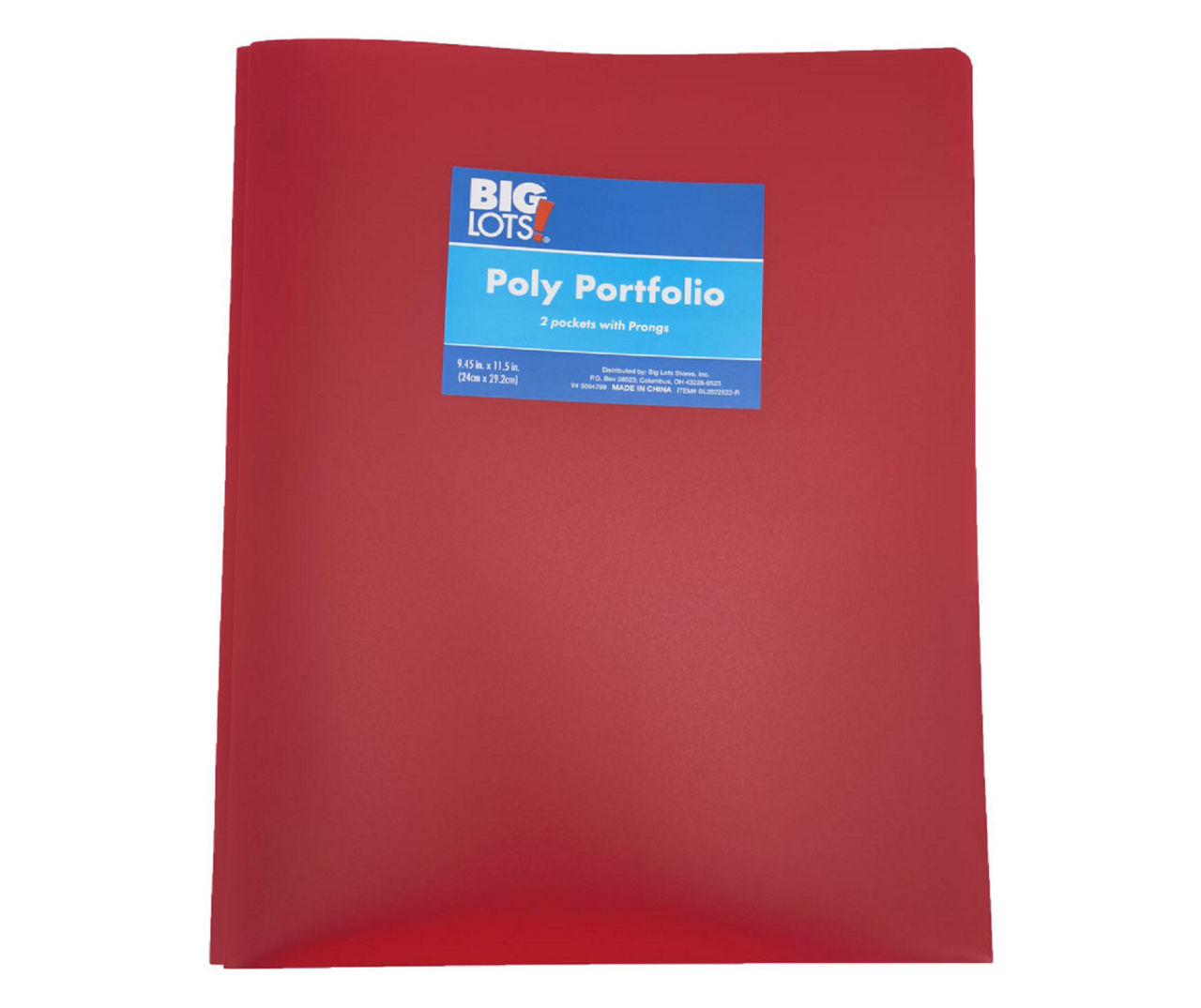 Big Lots Big Lots 2-Pocket Poly Portfolio Folder | Big Lots