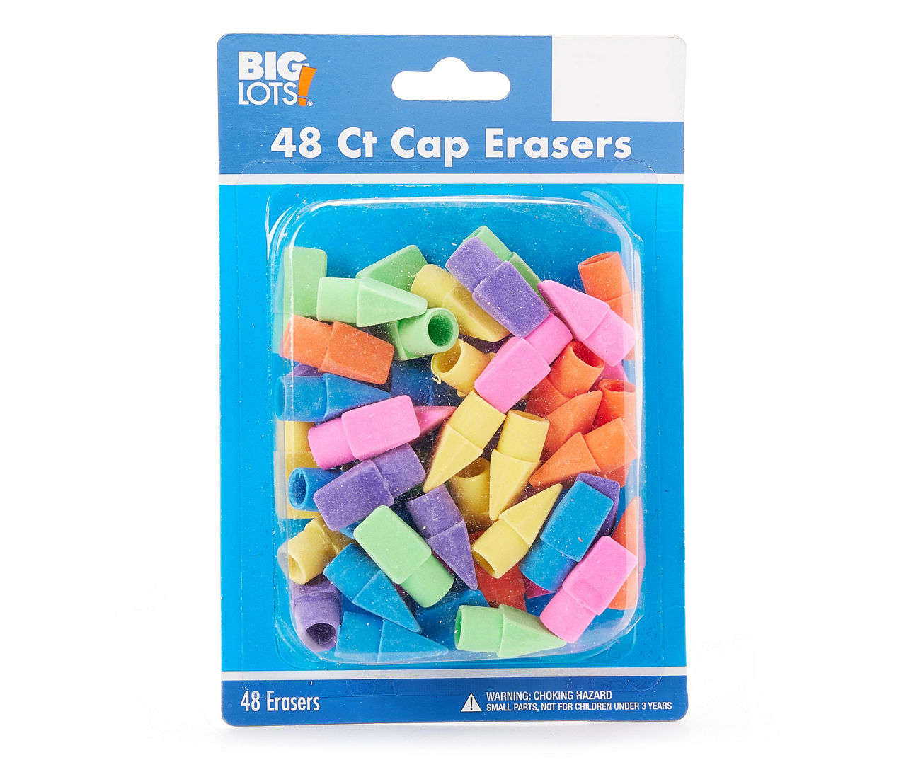 Big Lots Multi-Color Cap Erasers, 48-Count | Big Lots