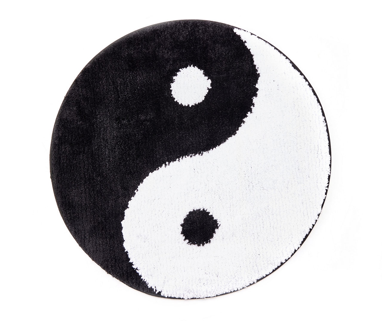 Real Living Euphoric Expression Black & White Yin-Yang Round Bath Rug ...