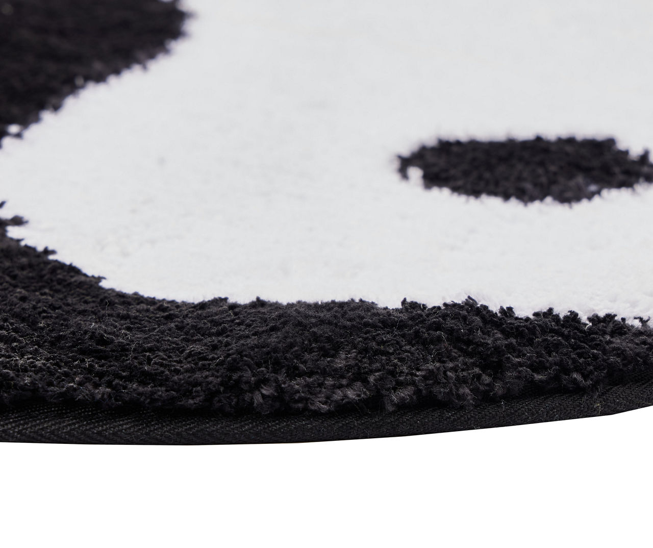 Real Living Euphoric Expression Black & White Yin-Yang Round Bath Rug ...