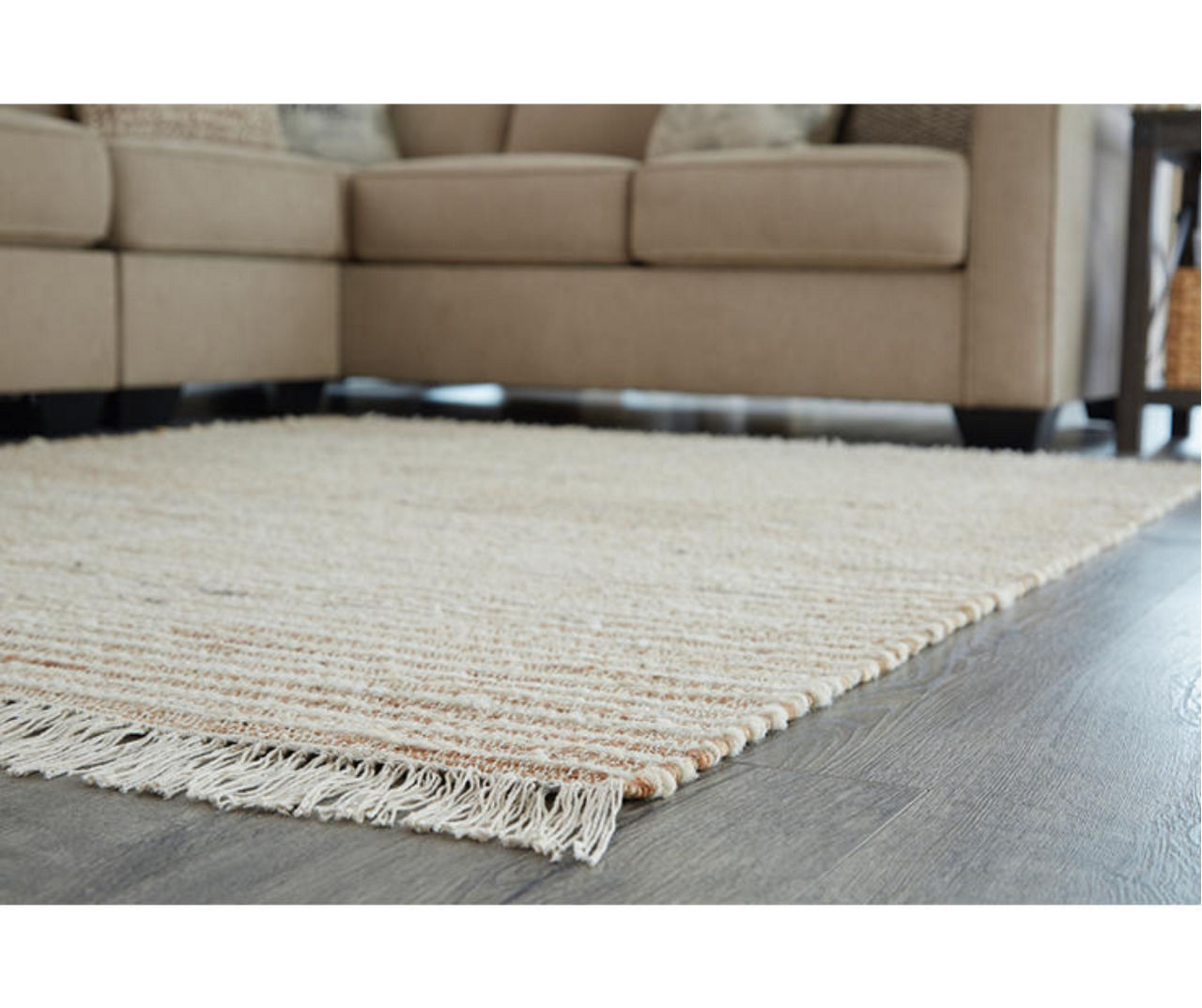 Signature Design By Ashley Millennium Tan & Cream Geometric Texture ...