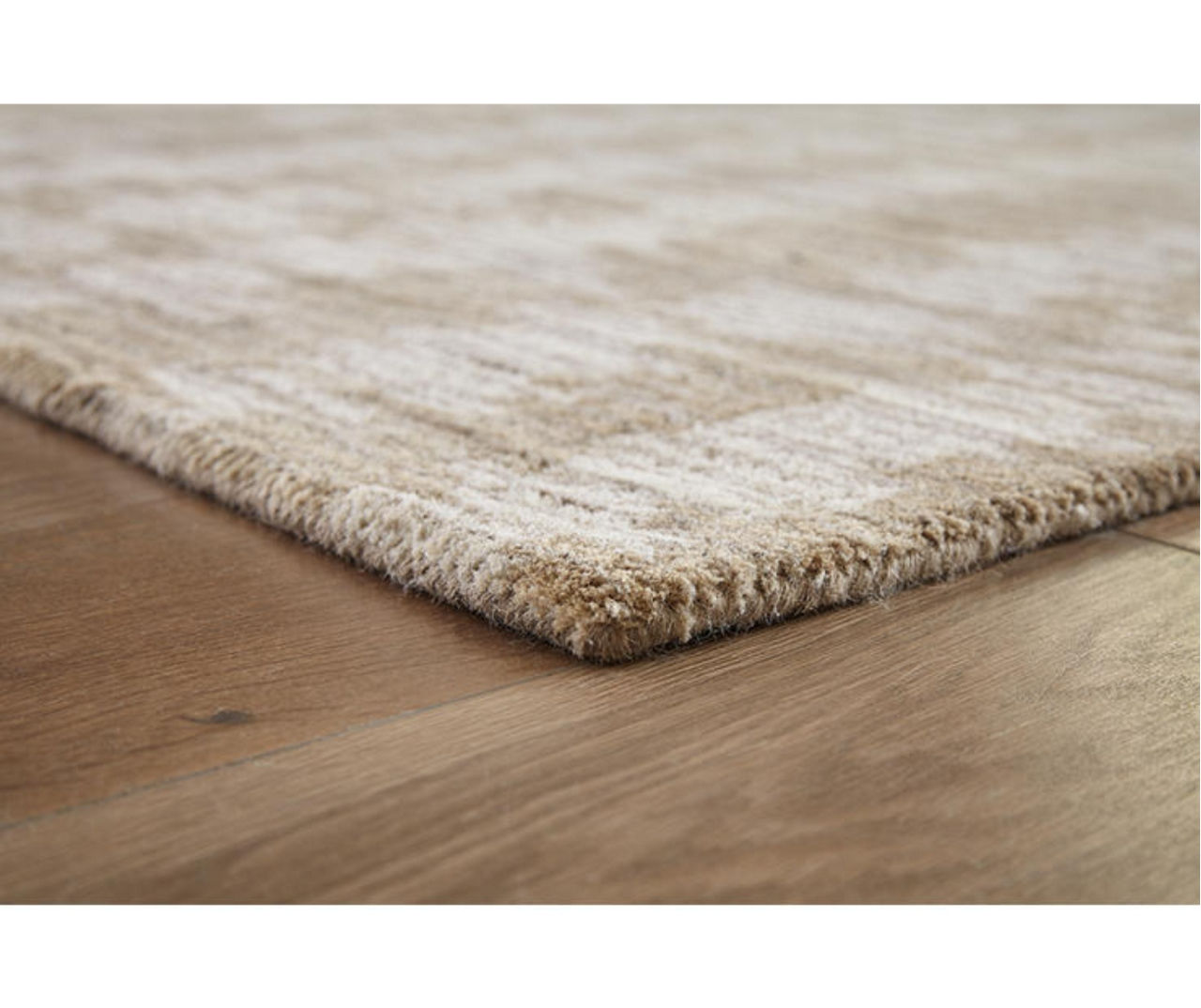 Signature Design By Ashley Abanlane Brown & Cream Abstract Stripe Area ...