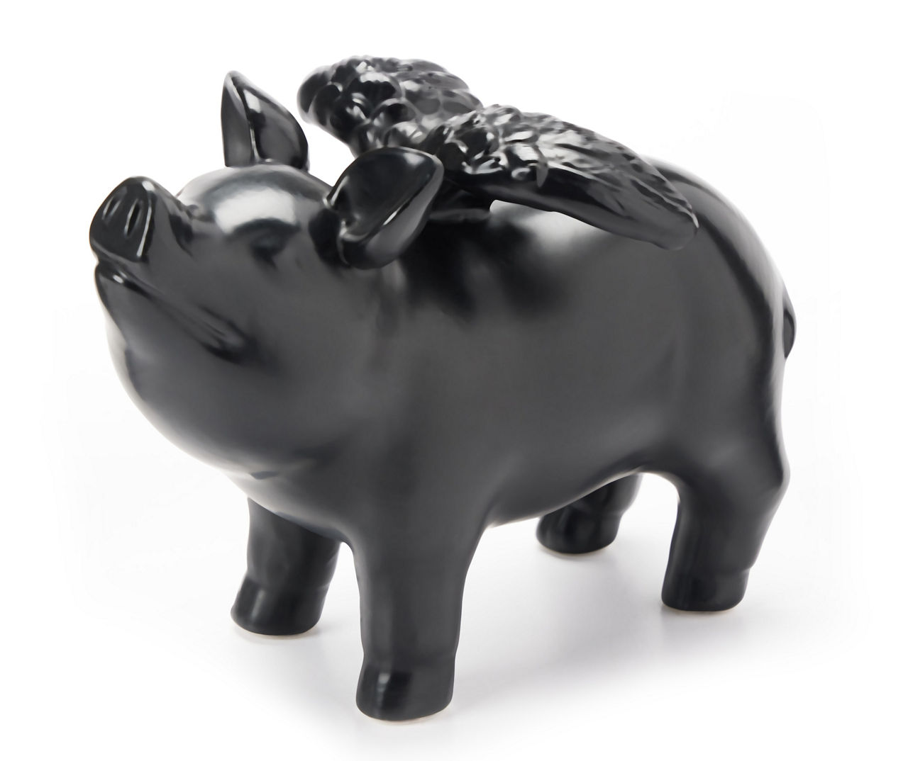 Black Flying Pig Ceramic Tabletop Decor | Big Lots
