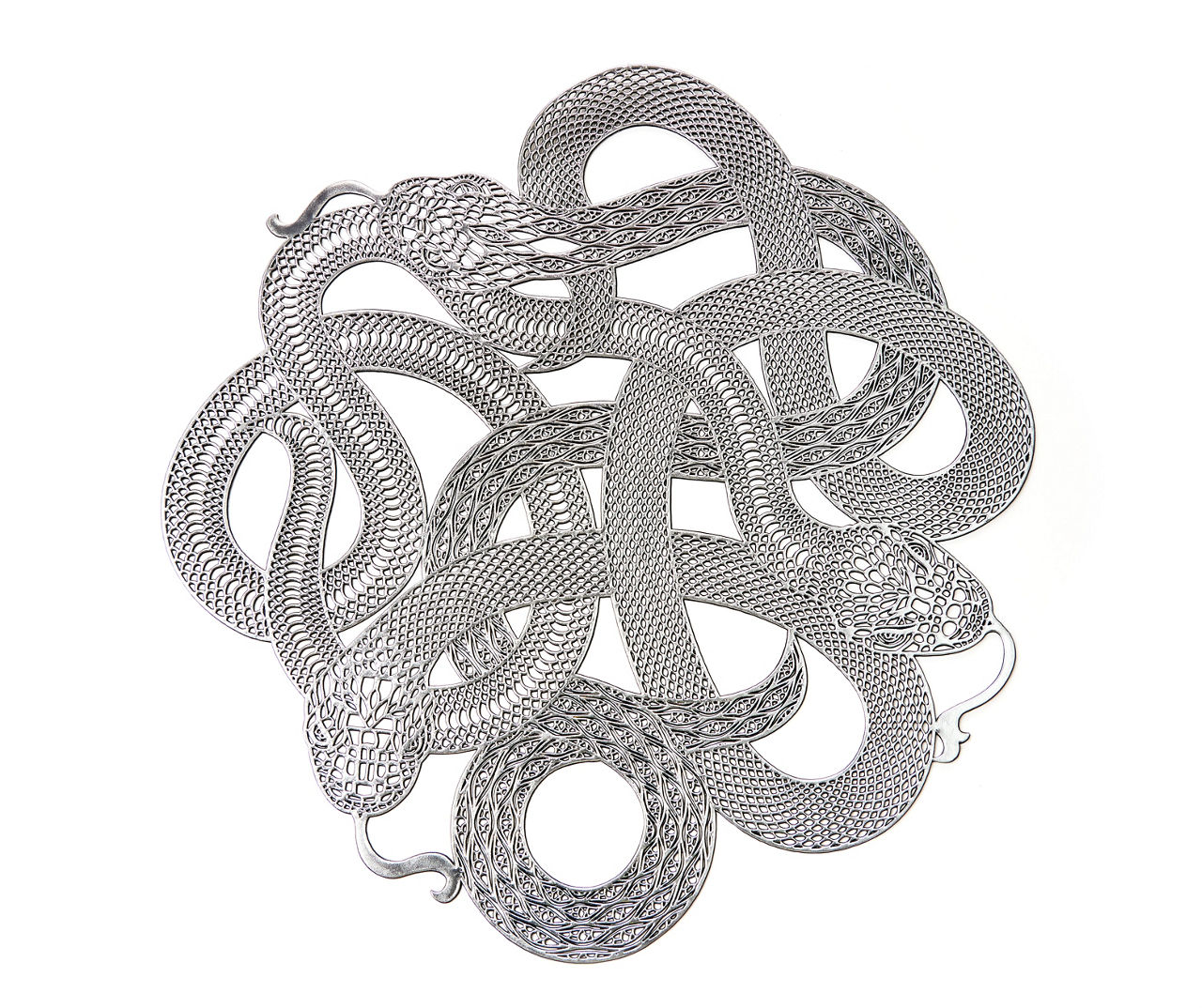 Dark Enchantment Silver Cutout Snake Vinyl Placemat | Big Lots