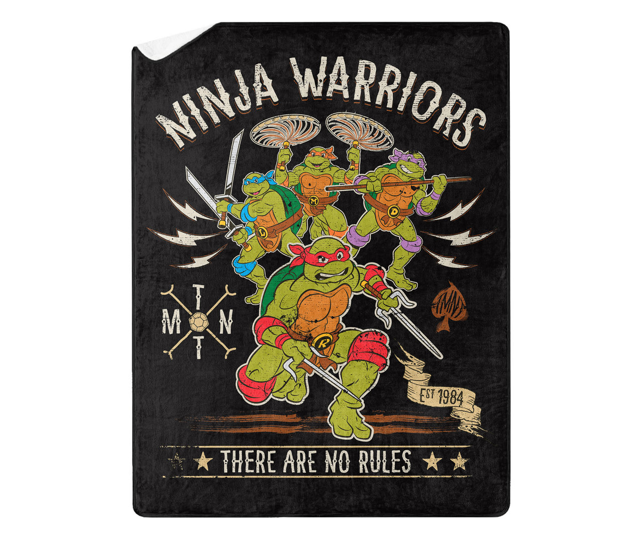 Nickelodeon Teenage Mutant Ninja Turtles "Ninja Warriors" Black Sherpa ...