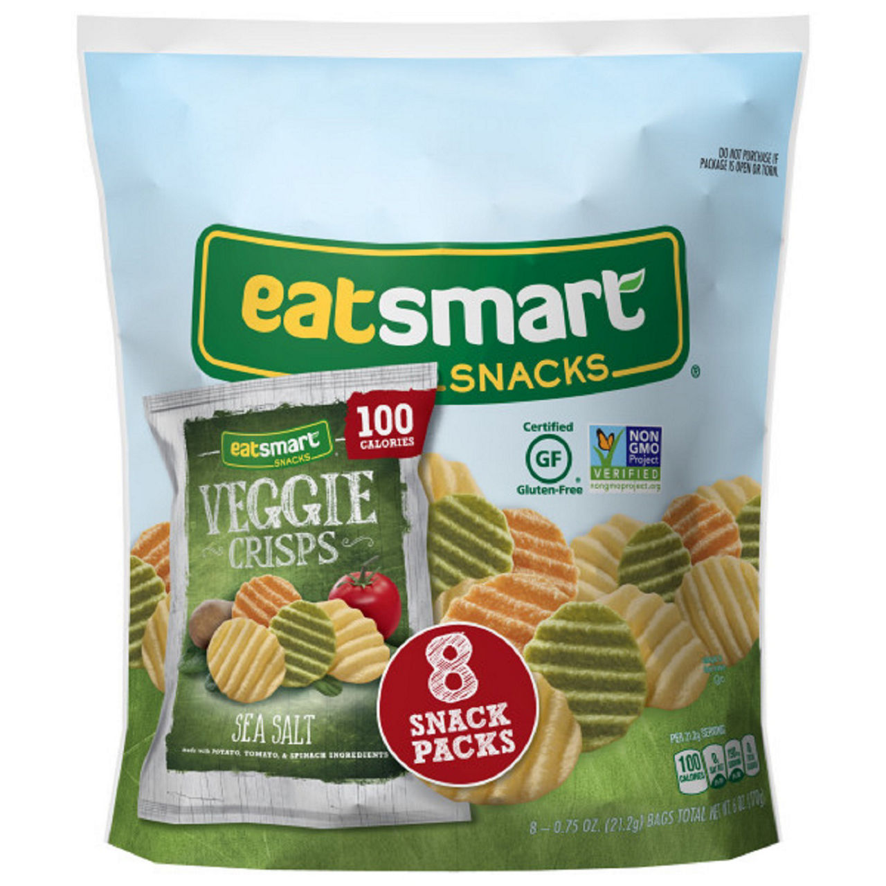 EatSmart Sea Salt Veggie Crisps, 8-Pack | Big Lots