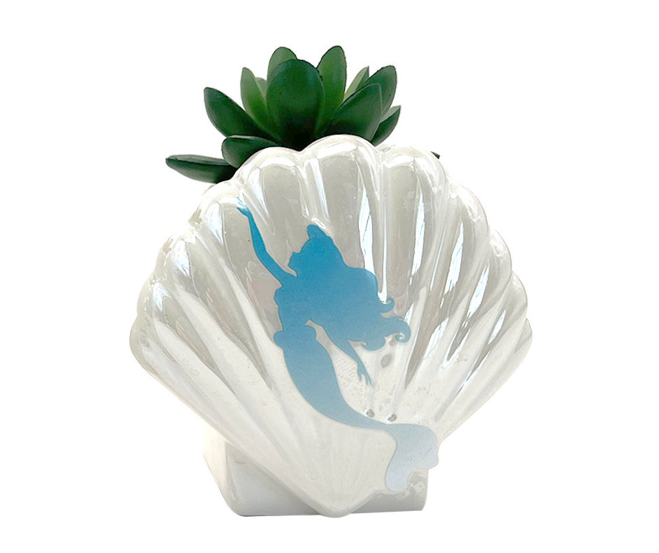 Disney The Little Mermaid Ariel Shell Faux Succulent Planter | Big Lots