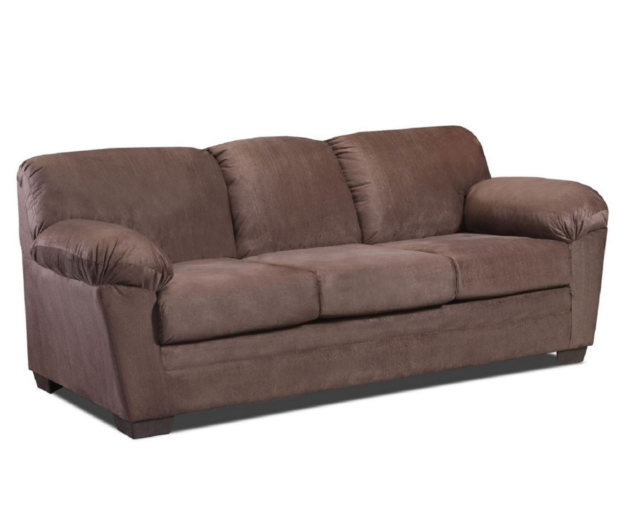 Delta Swirl Chocolate Leather-Look Sofa | Big Lots