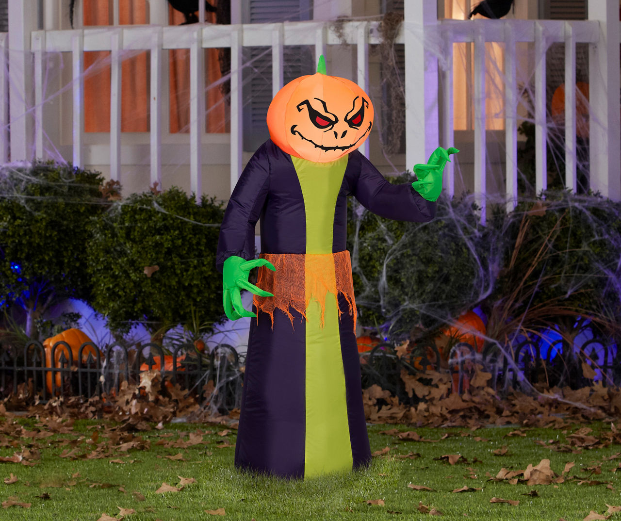 Gemmy Airblown 3.5' Inflatable LED Pumpkin Reaper | Big Lots