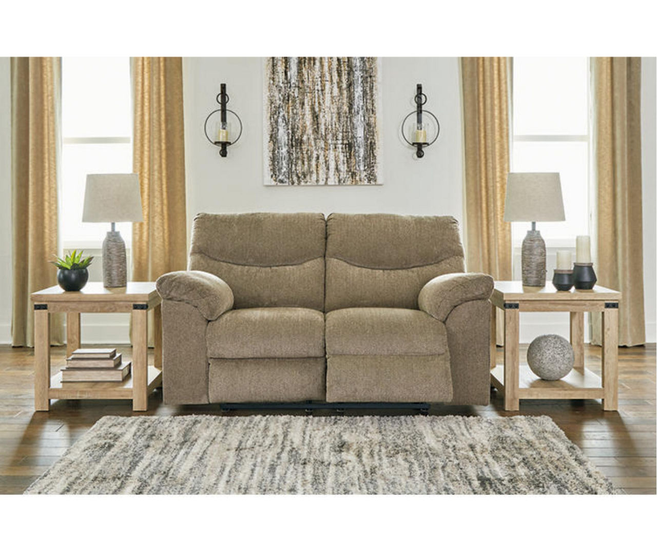 Signature Design By Ashley Alphons Briar Reclining Loveseat | Big Lots