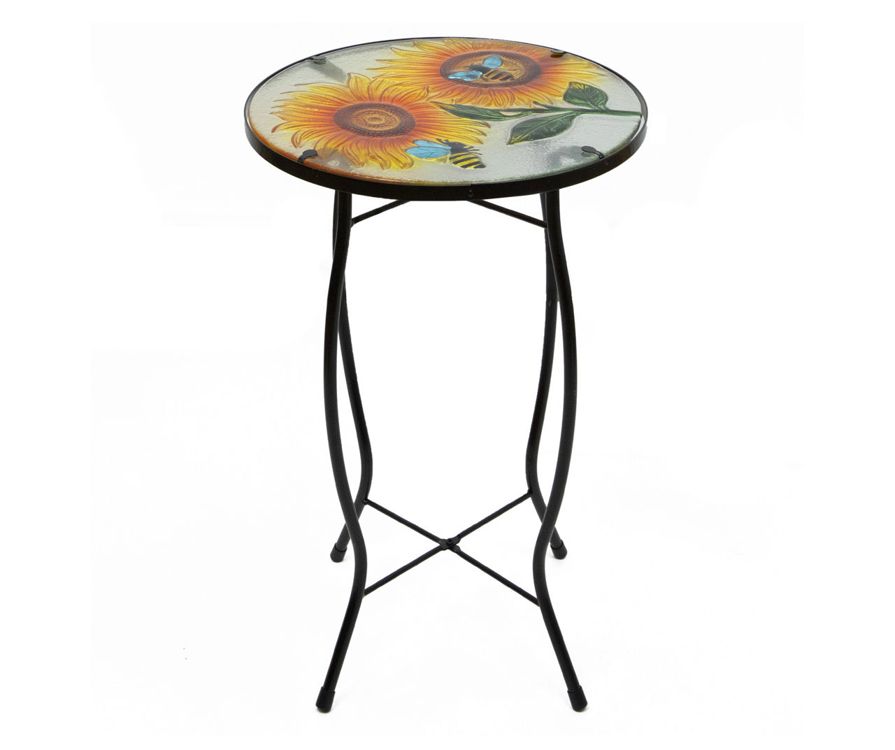Northlight 19" Sunflower & Bee Glass Garden Table | Big Lots