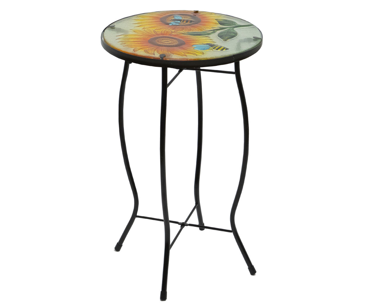 Northlight 19" Sunflower & Bee Glass Garden Table | Big Lots