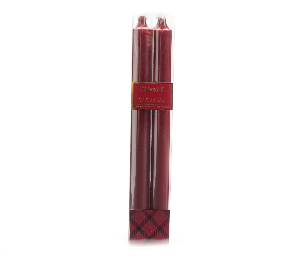 Broyhill Festive Gathering Red Taper Candles, 4-Pack | Big Lots