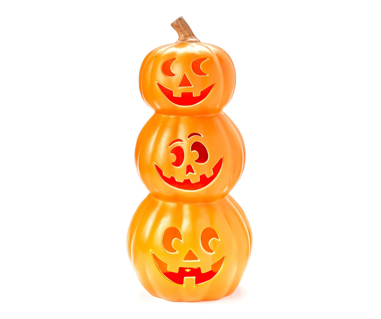Let's Party Pumpkin 18.2" Jack O'Lantern LED Pumpkin Stack | Big Lots