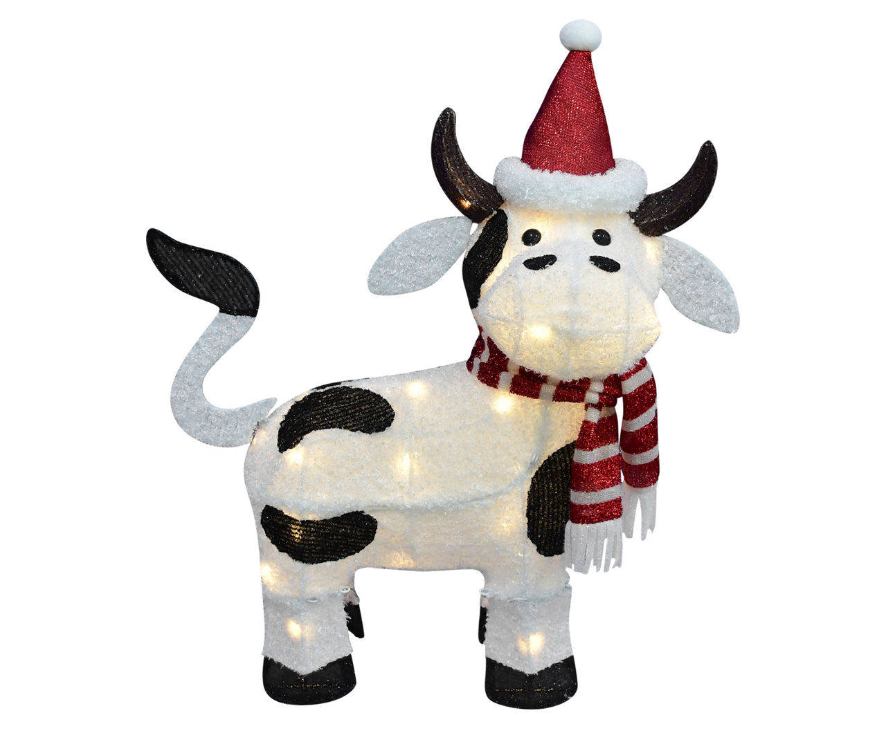 Winter Wonder Lane 2.6' LED Santa Hat Holiday Cow | Big Lots