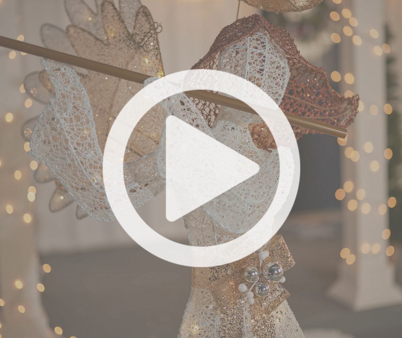 Winter Wonder Lane LED Moving Wings Angel with Flute | Big Lots