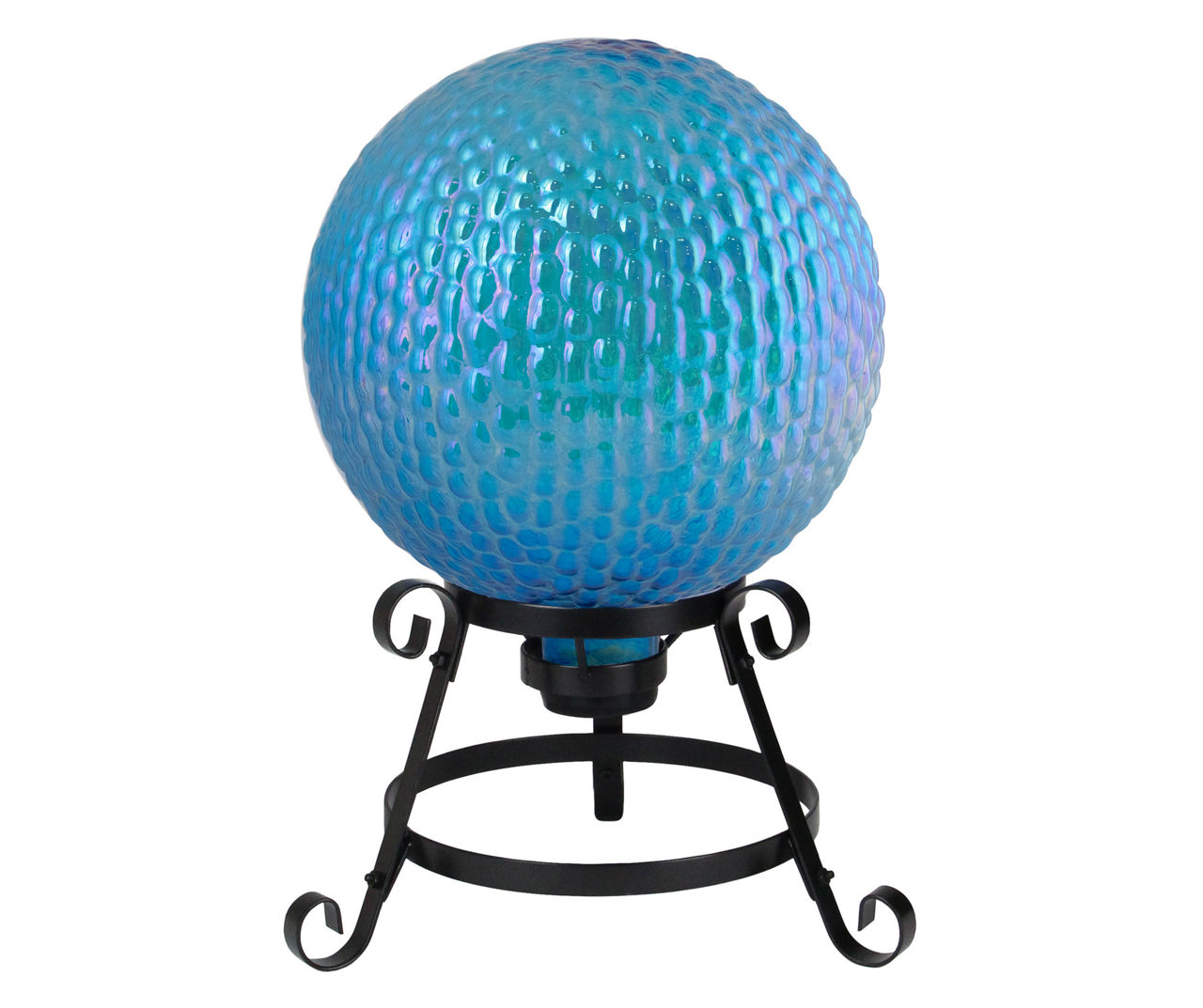 Northlight 10" Blue & Purple Iridescent Glass Gazing Ball | Big Lots