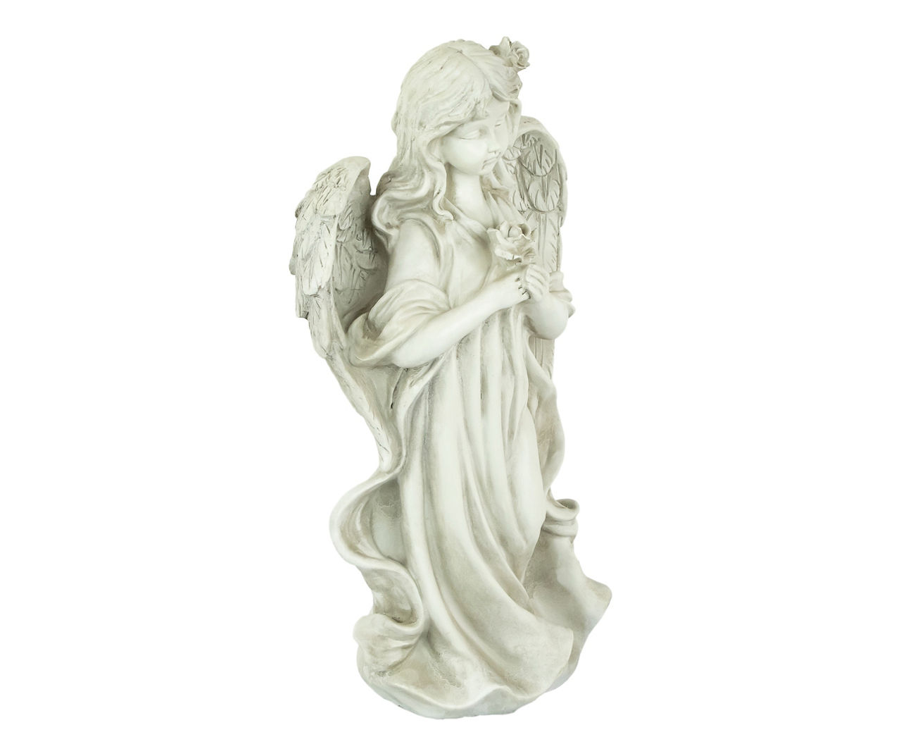 Northlight 17" Peaceful Angel Holding Rose Statue | Big Lots