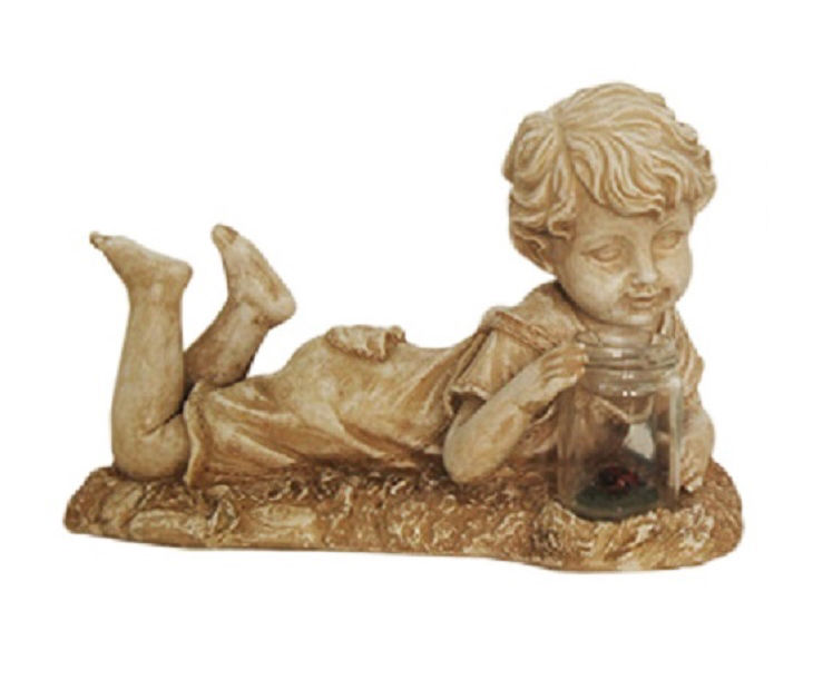 Northlight 14" Lounging Boy Solar Statue | Big Lots