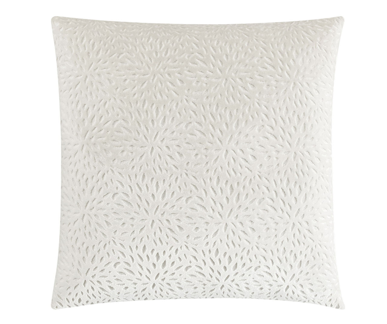 White Embossed Petals Square Throw Pillow | Big Lots