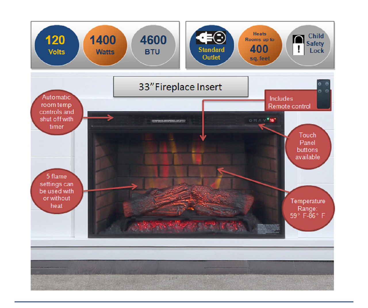 62" White Shiplap Grand Electric Fireplace | Big Lots