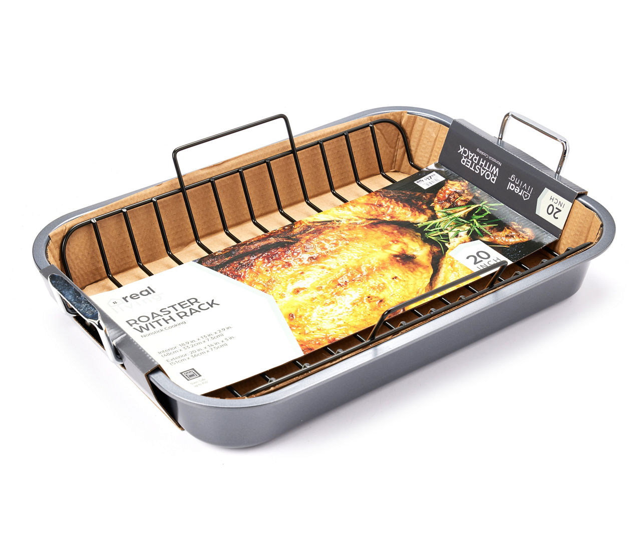 20" Heavy Duty Roaster Pan with Rack | Big Lots