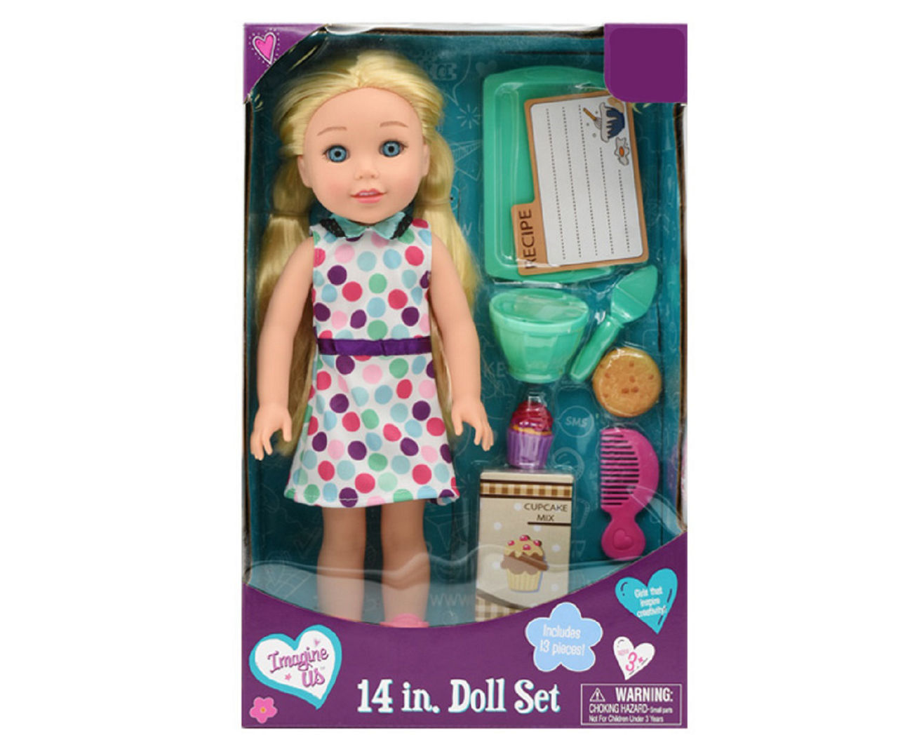 Play Zone Imagine Us 13-Piece Baking Doll Set | Big Lots