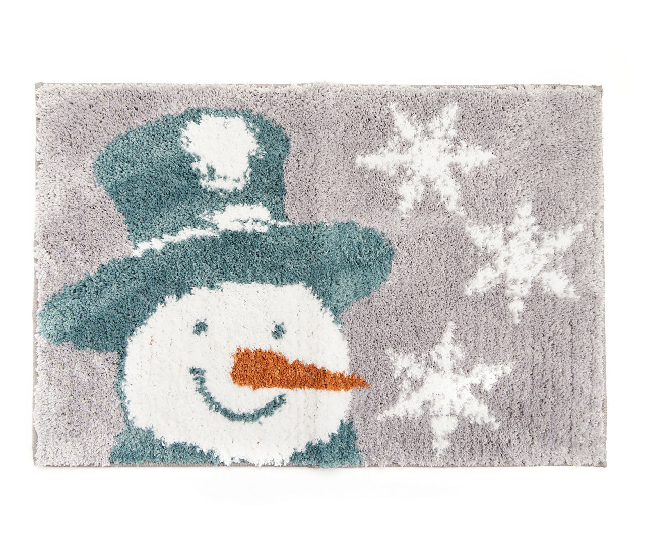 Frosted Forest Gray Snowman Bath Rug | Big Lots