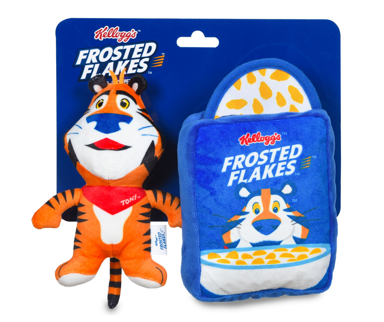 Kellogg's Frosted Flakes Box & Tiger Plush Squeaker Dog Toy Set | Big Lots
