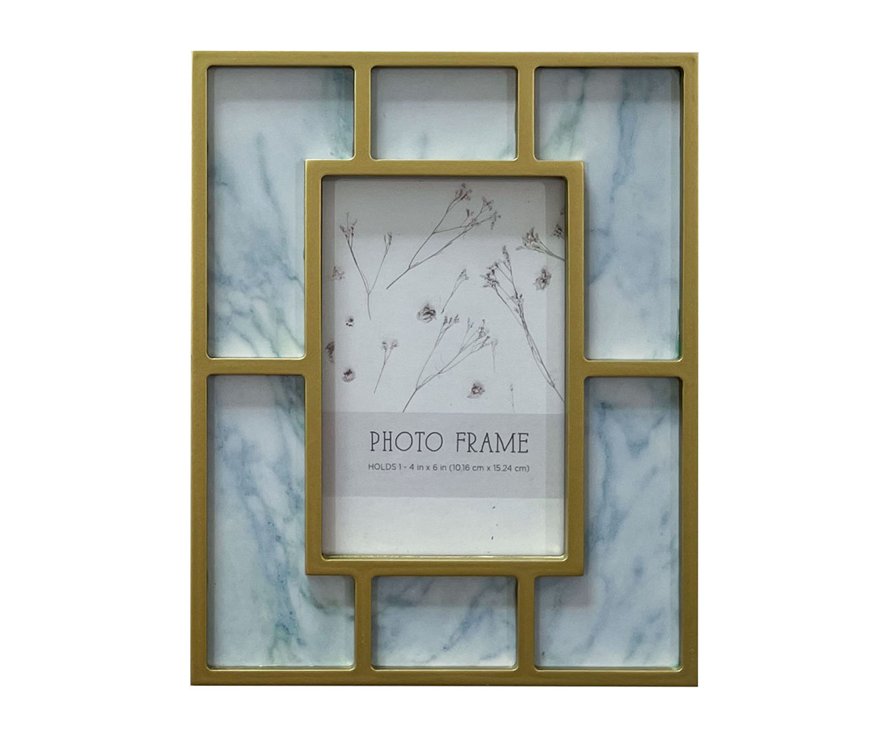 Marble & Gold Window Pane Photo Frame, (4" x 6") | Big Lots