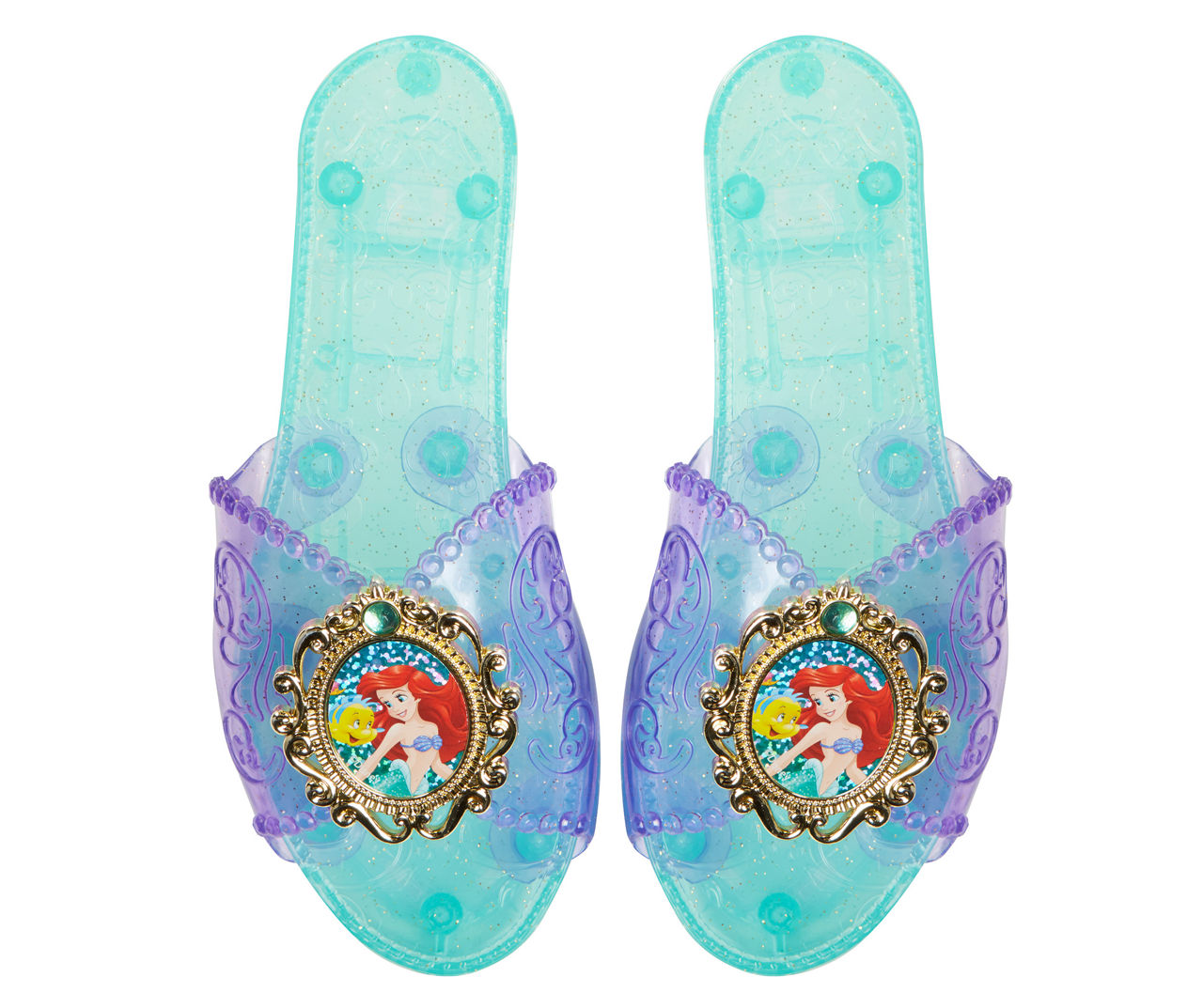 Disney Princess Turquoise & Purple Princess Ariel Kids' Costume Shoes ...