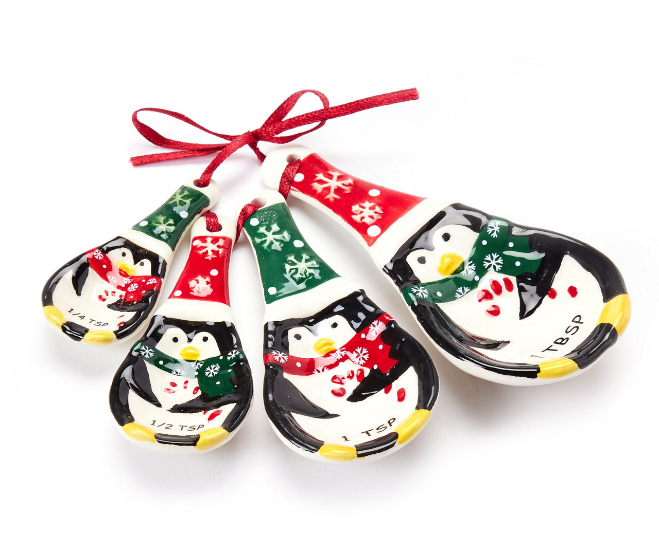 Santa's Workshop Penguin Ceramic 4-Piece Measuring Spoons Set | Big Lots