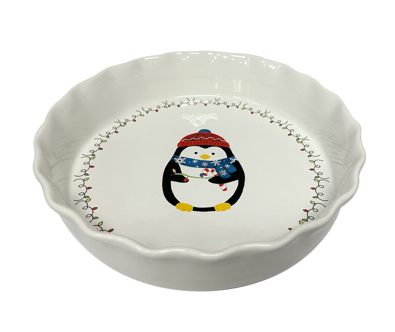 9" Penguin Scalloped Ceramic Pie Plate | Big Lots