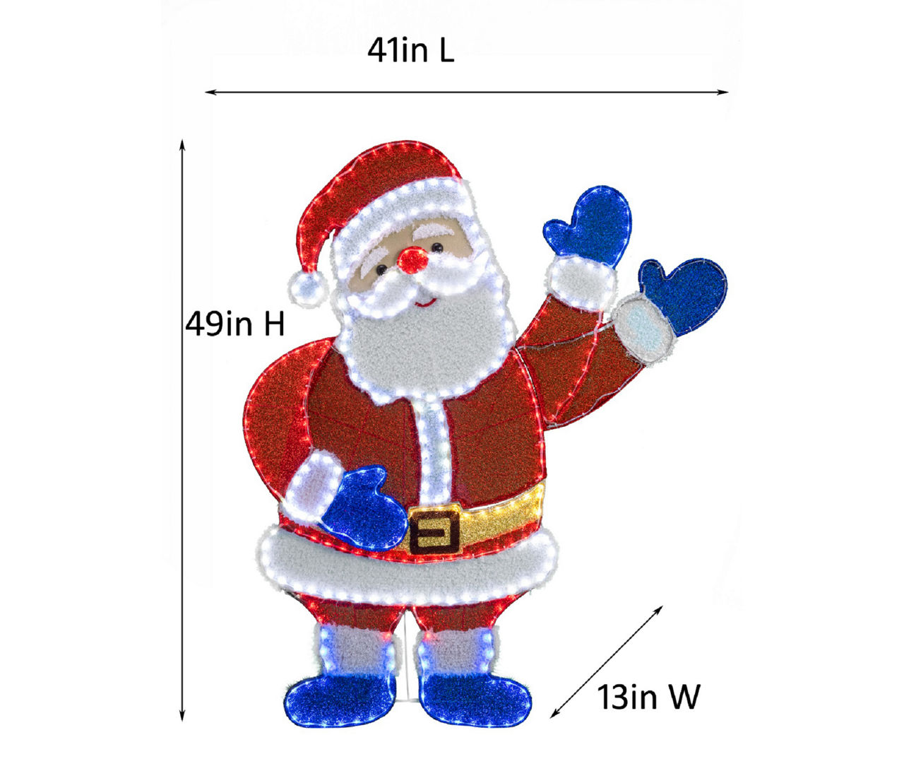Winter Wonder Lane 4' LED Waving Santa | Big Lots