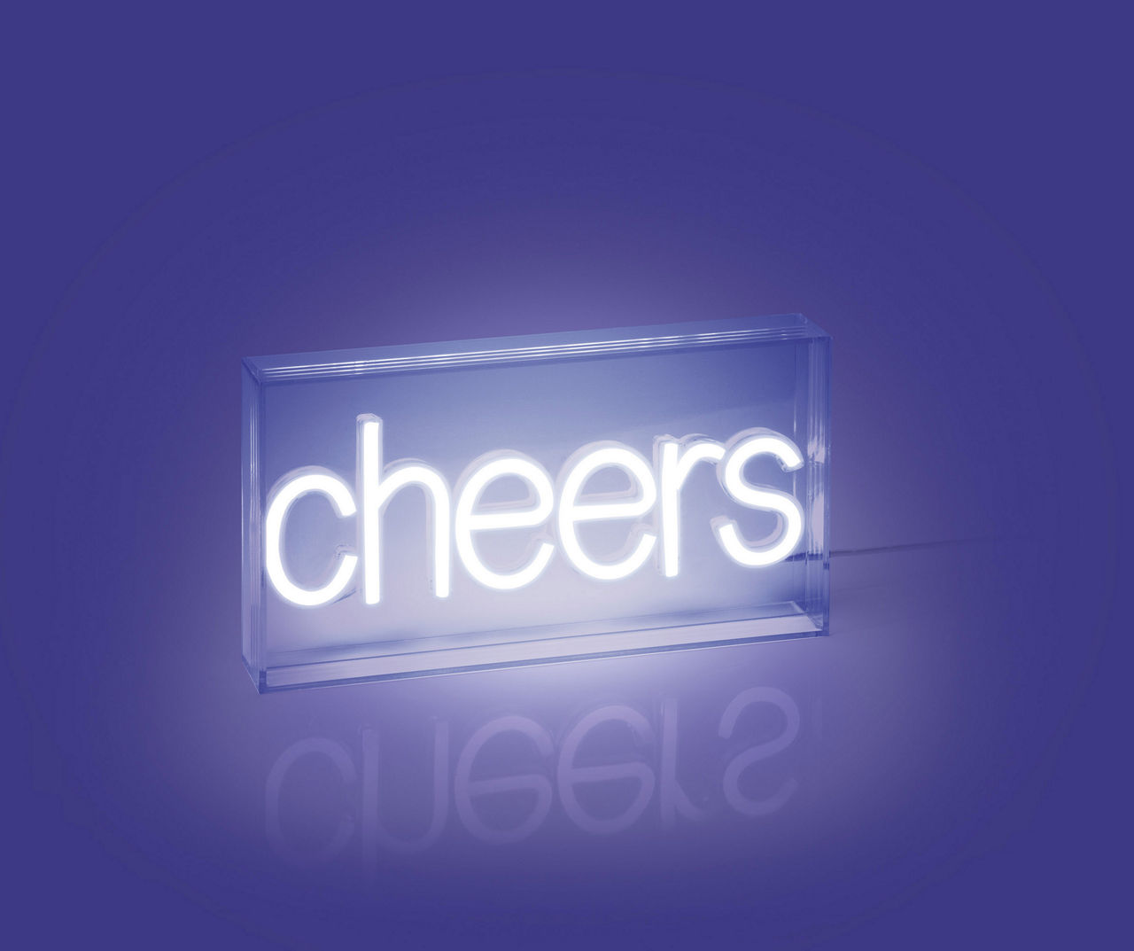 Glow-Up "Cheers" Acrylic LED Box Light | Big Lots