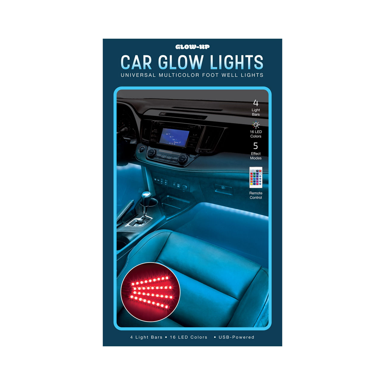 Glow-Up Car Glow Multi-Color Foot Well Light Set, 4-Count | Big Lots