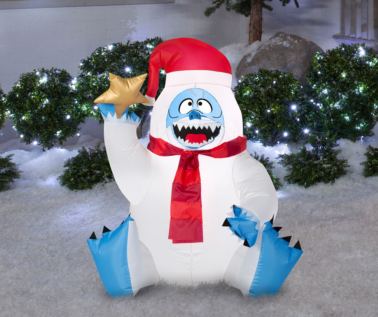 Rudolph Airblown 3.2' Inflatable LED Bumble Holding Star | Big Lots