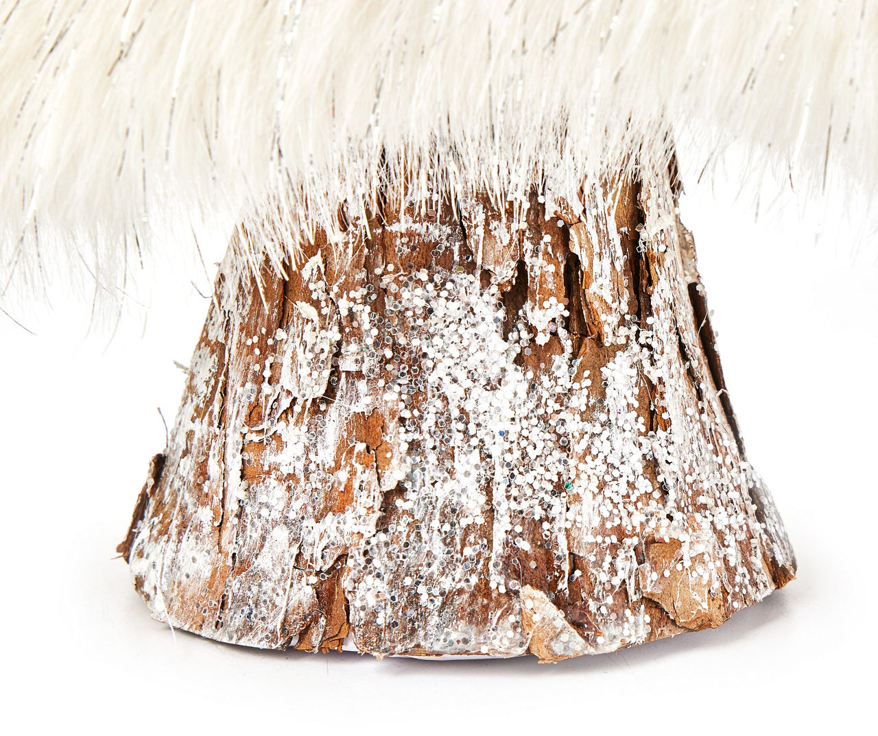 Winter Wonder Lane 16.2" White Furry Tree Tabletop Decor | Big Lots