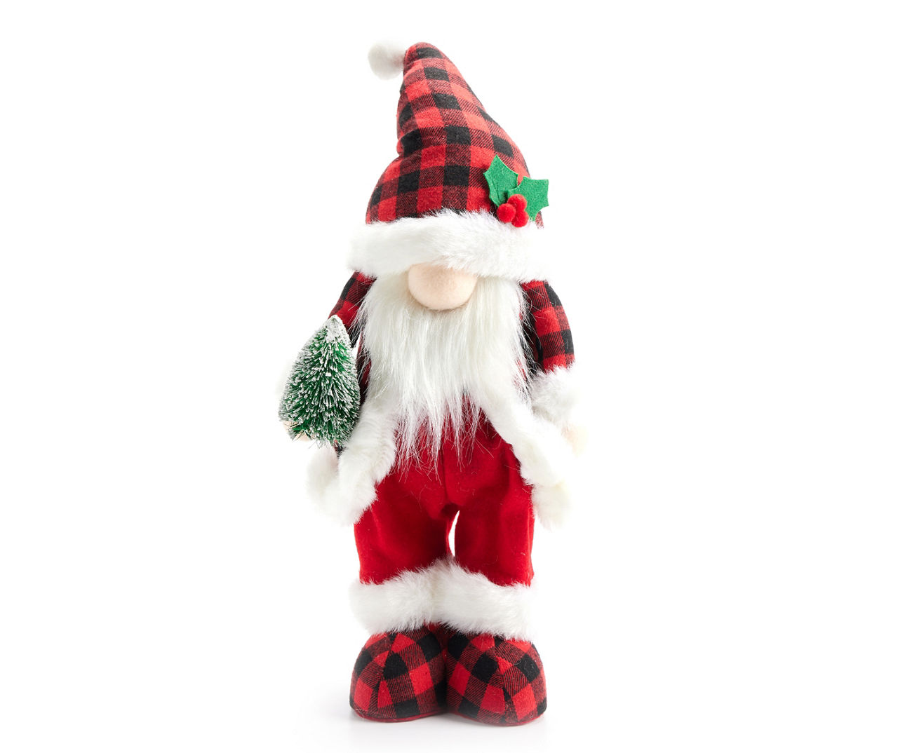 Winter Wonder Lane Red Buffalo Check Santa Gnome Tabletop Decor | Big Lots