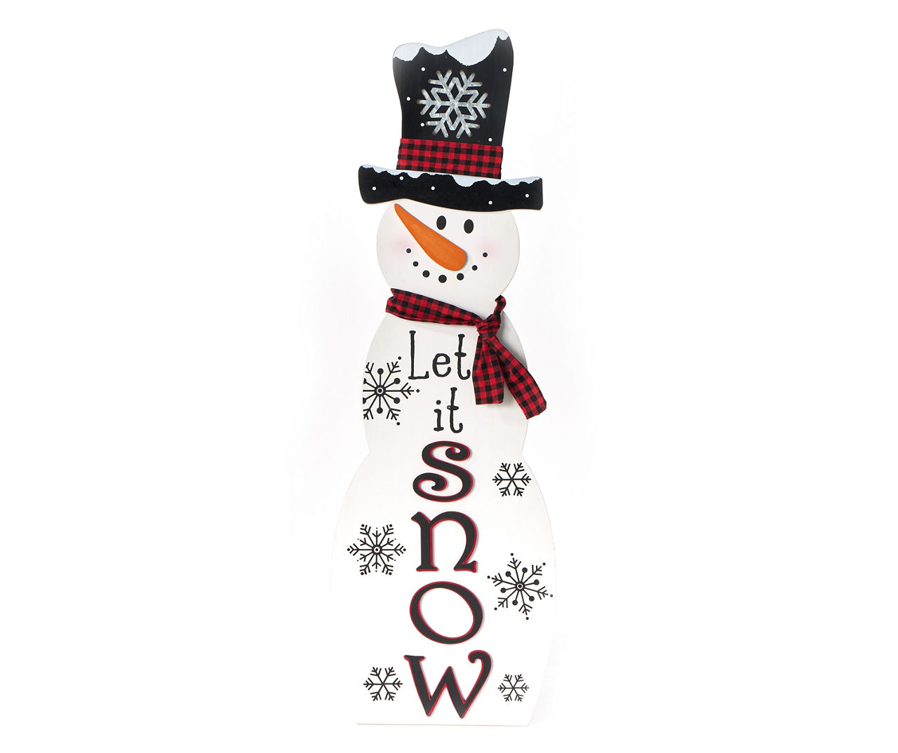 Winter Wonder Lane "Let It Snow" Snowman Leaner Decor | Big Lots