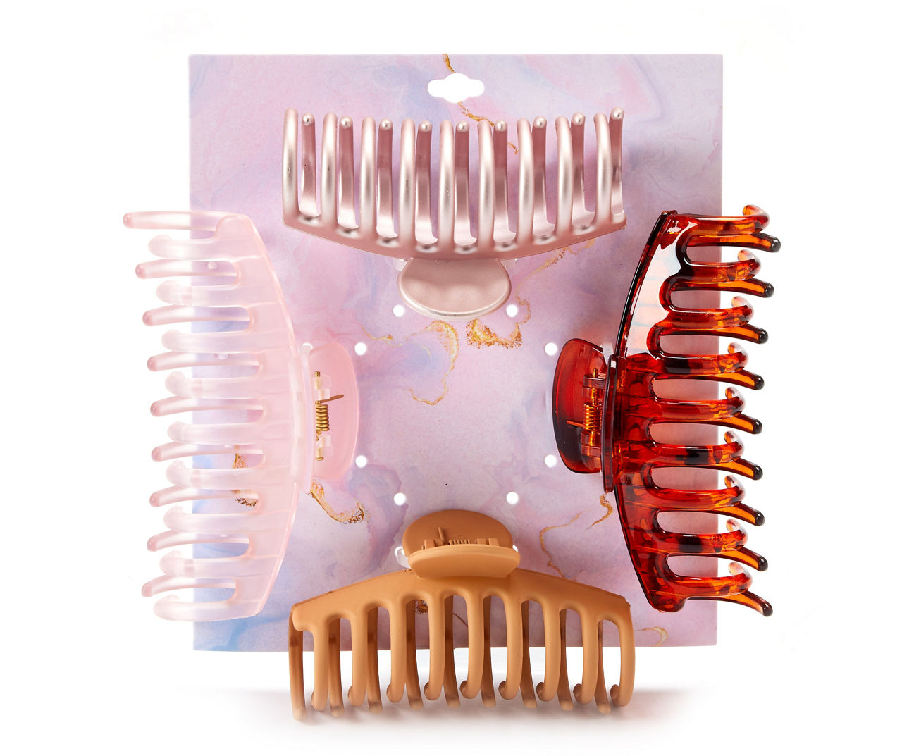 Lilac & Brown 4-Piece Spiral Claw Clip Set | Big Lots