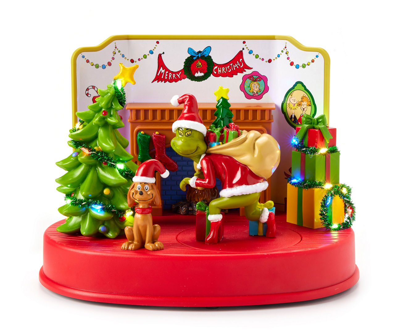 Dr. Seuss 6.6" How The Grinch Stole Christmas Musical Animated Tabletop ...